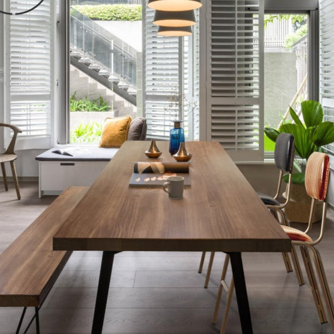 Milani BALI CONRAD Dining Table Live Edge Retro Solid Wood — Wholesale ...